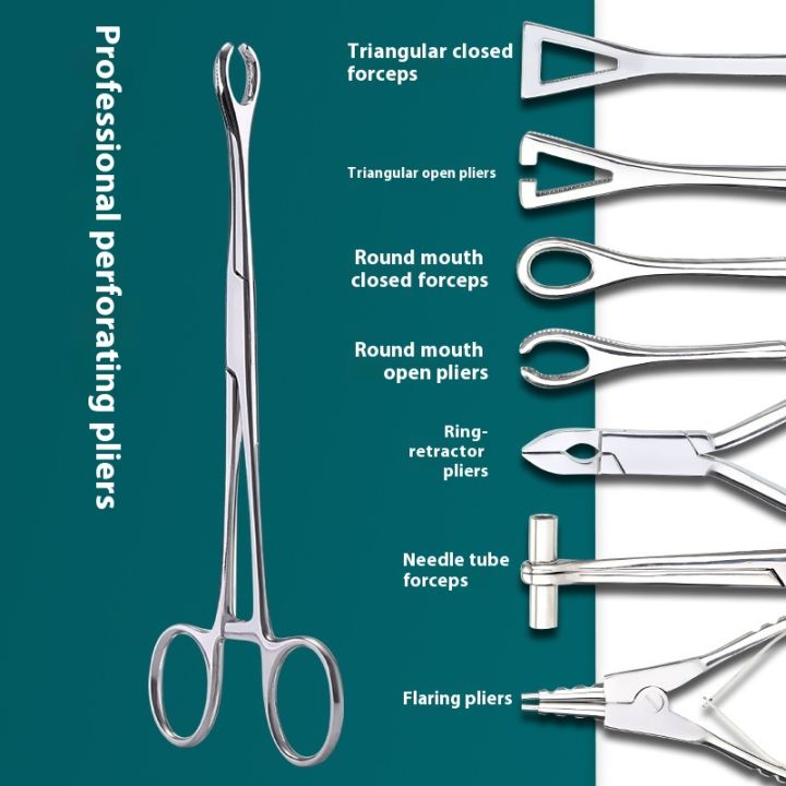 AIQUE Surgical Steel Pliers Forceps Needle Pipe Clamp Tweezers Open ...