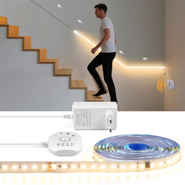 PIR Motion Sensing Water Flow Chasing LED Tape Wall Lamp,Adjustable ...