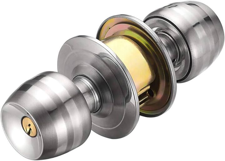 Bathroom Door lock Cylinder Type Stainelss Steel Round Knob Door Lock ...