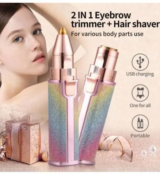 Chargeable Flawless 2 in 1 Eye Brow And Facial Hair Remover Machine ...