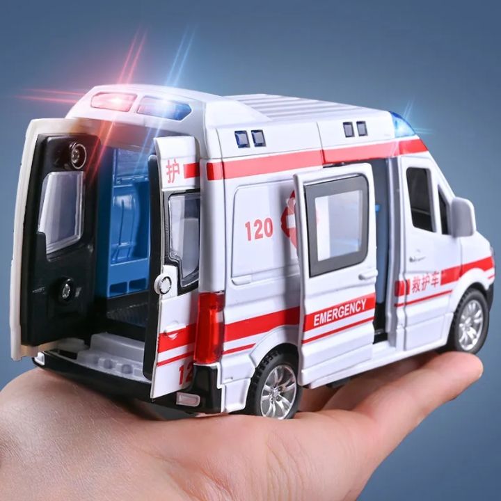 1:32 Mini Alloy Car Diecast Ambulance Fire-Truck Policecar Model Sound ...