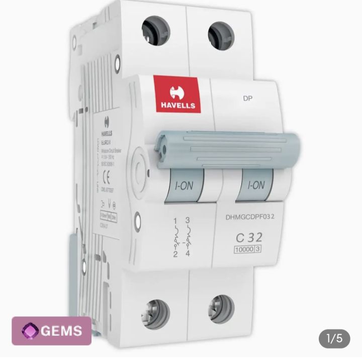 HAVELLS DP MCB(32 AMP) EURO-11-C-Series Miniature Circuit Breaker | Daraz.com.np