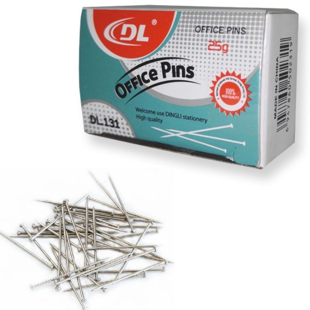 Office pins 1 box paper office pins 50g box | Daraz.lk