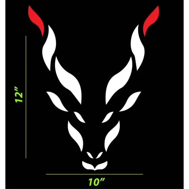 Markhor, Maarkhor, Markhore Bumper Sticker Size - 12" x 10" inch Large ...