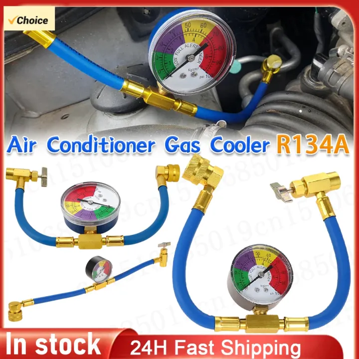 R134A Air Conditioner Gas Cooler with Pressure Gauge Refrigerant Gas ...