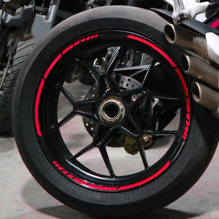 Motorcycle Reflective sticker Car Tire Decals Trim Strips Universal ...
