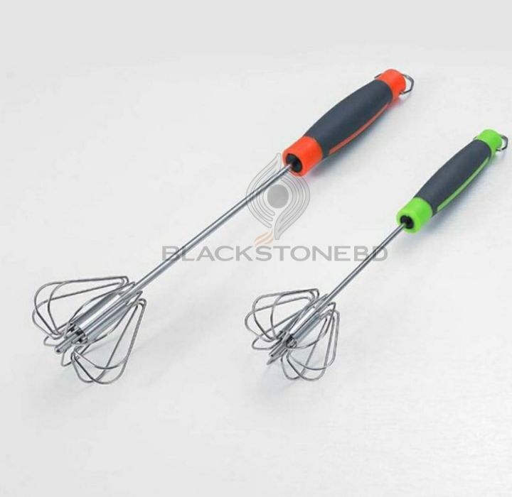 Stainless Steel Hand Push-Down Rotate Whisk Mixer | Daraz.com.bd