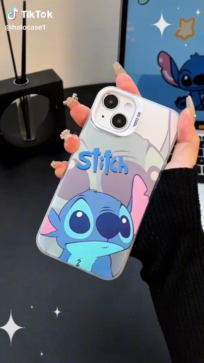 CAMMY Stitch Big eye Cute Case - For iPhone 16 15 14 13 12 11 Pro Max ...