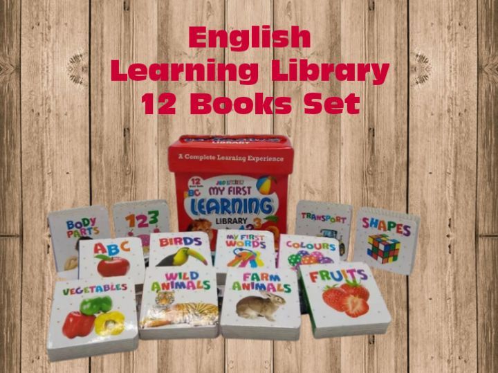 Kids Educational Books - My First Learning 12 In 1 Library - Box Set Of ...