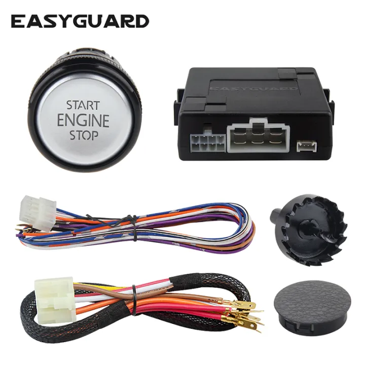 Good quality EASYGUARD universal push button start stop remote engine ...
