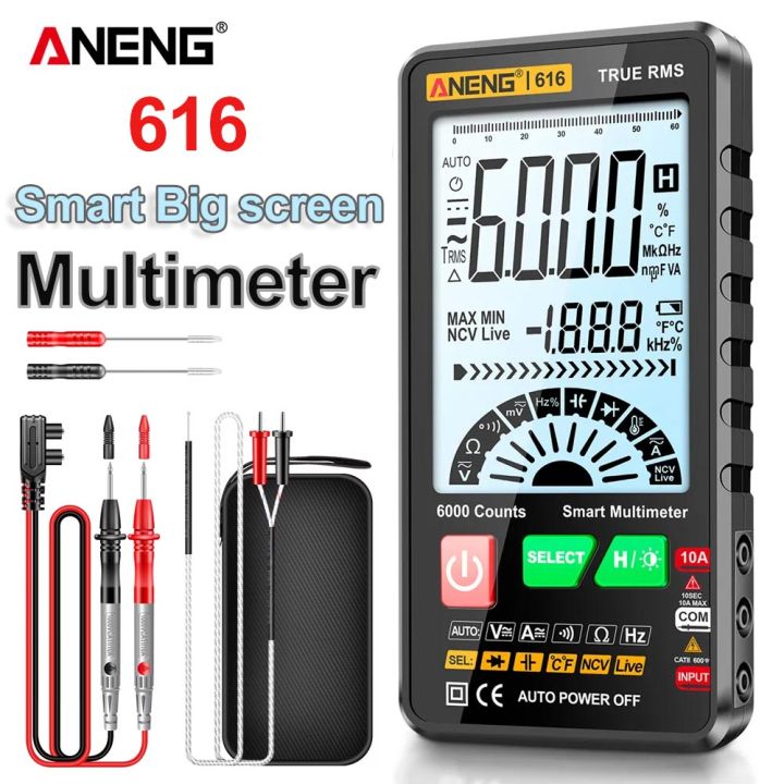 Smart Multimeter 6000 Counts ANENG 616 Profesional AC Voltage Current ...