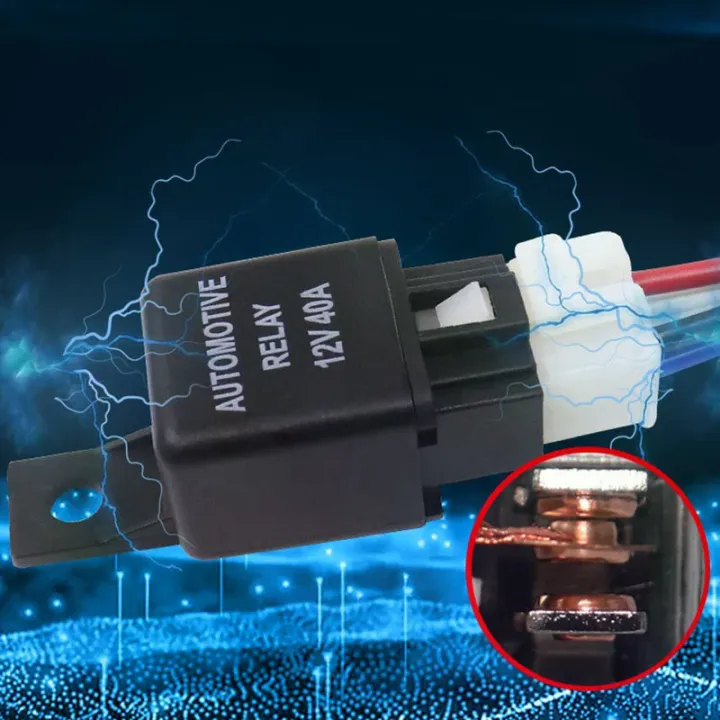 Automotive Relay 12V 4pin Car Relay With Black Red Copper Terminal Auto ...