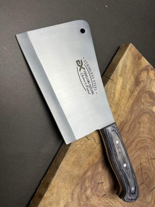 700g Stainless Steel Meat & Bone Cleaver Meat Cleaver Chopper Butcher ...