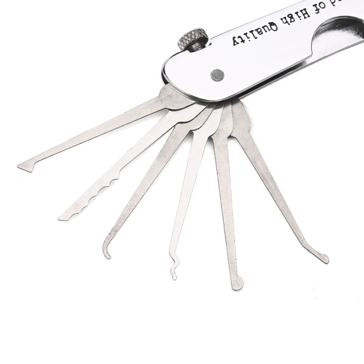 Practice Lock Lock Picking Set Foldable 7 in 1 Stainless Steel Lock ...
