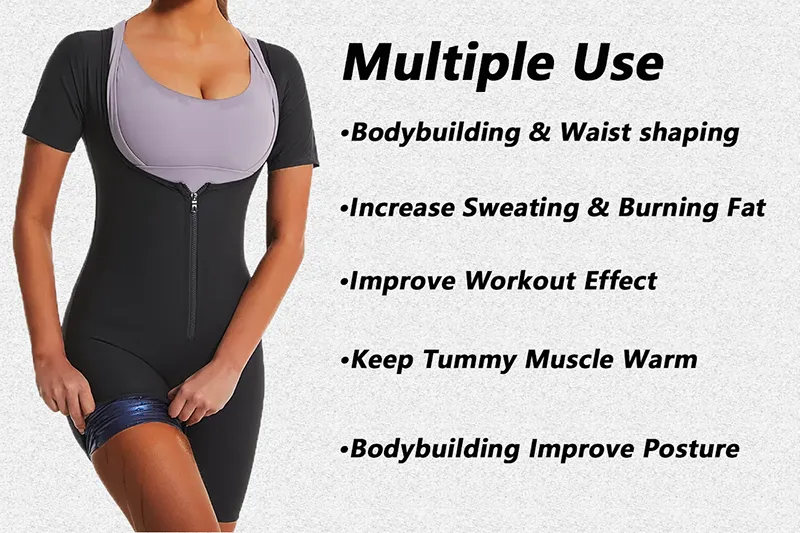 YBFDO Women High Compression Bodysuit Shapewear Fitness Girdles Sauna ...