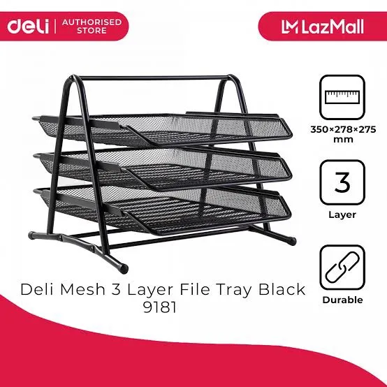 Deli 3 layer paper tray/ file tray / letter tray E9181 | Daraz.pk