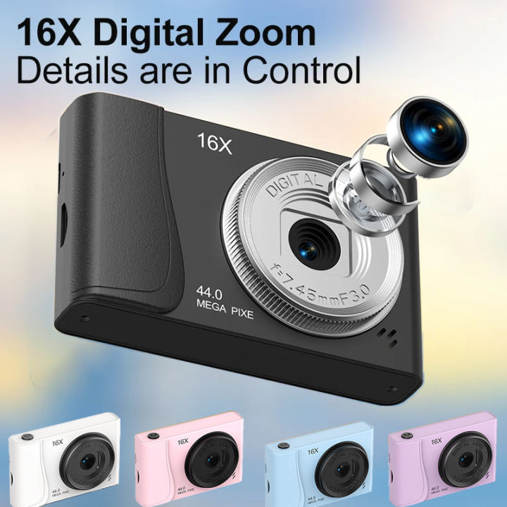 4K Digital Camera 24 Million Pixels Video Camcorder 16x Zoom Compact ...