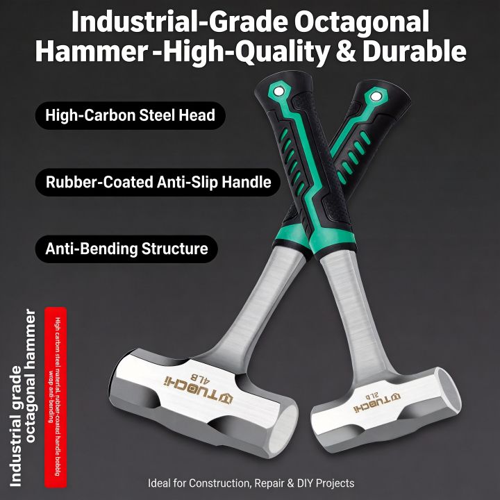 Sledgehammer Octagonal Hammer - Large Solid Earthquake-Proof Iron ...
