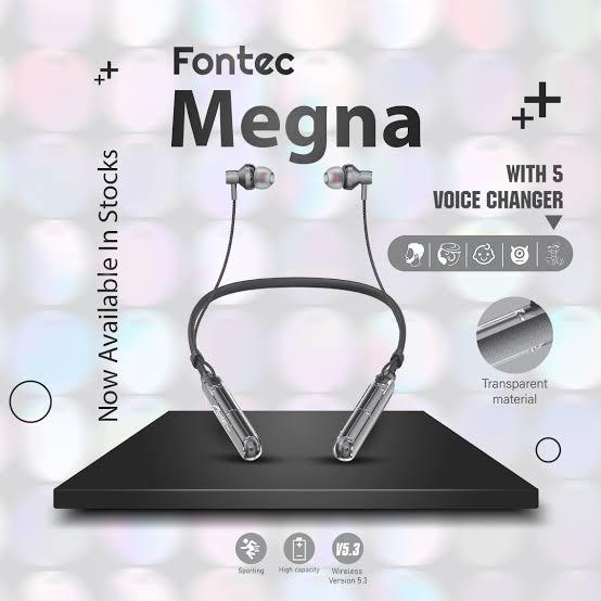 Fontec Megna Neckband with 30-Hour Battery and 5 Voice Changer Modes ...
