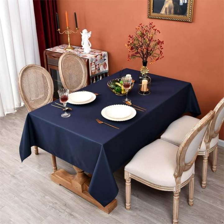 Lush Plain Velvet Table Cloth - 60" x 72" Inches Rectangular Table ...