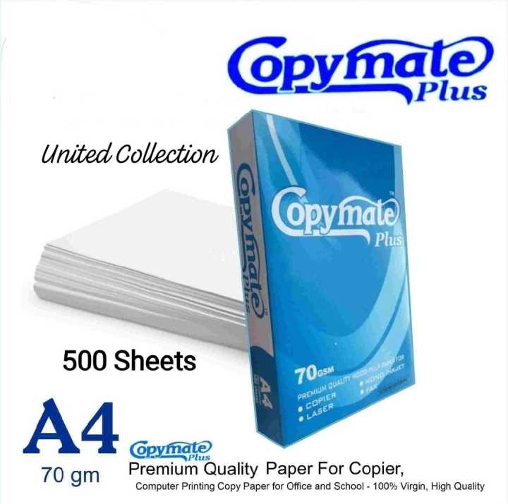 CopyMate A4 paper ream 500 sheets, ideal for printing, photocopying ...