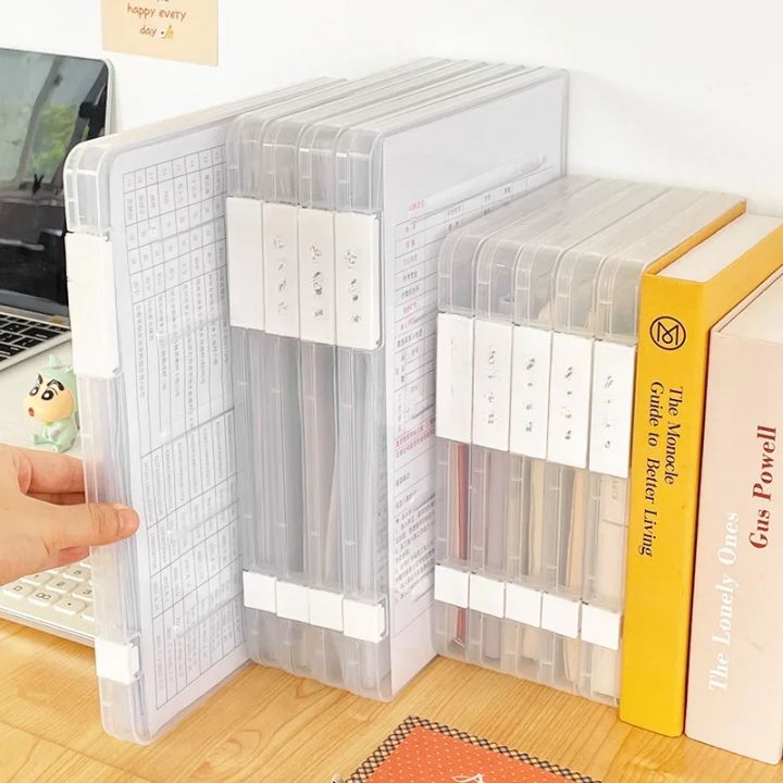 Transparent A4 File Sorting Folder File Organizer Box Office Stationery ...
