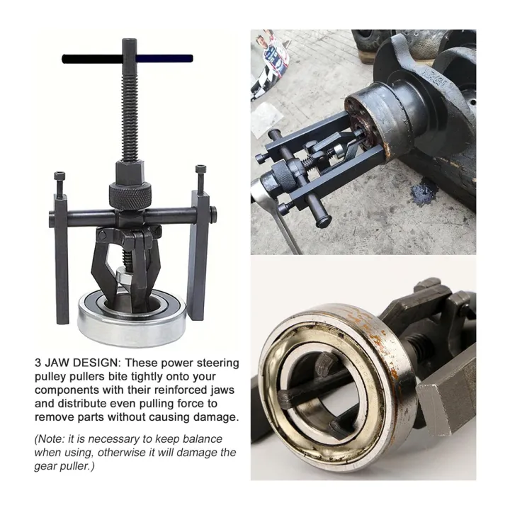 Professional 3 Jaw Bearing Puller Kit, Universal Slide Hammer Puller ...