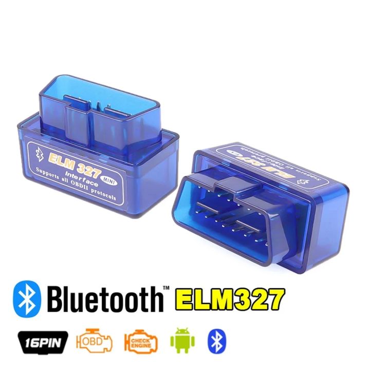 16 PIN Interface V2.1 ELM327 OBD2 Mini Code Reader Scan Tool Bluetooth ...