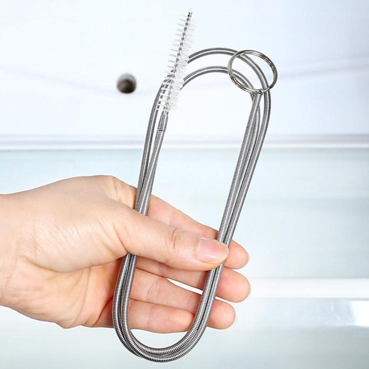 2pcs Car Drain Hole Spring Pipe Dredging Tool Flexible Unclogging Snake ...