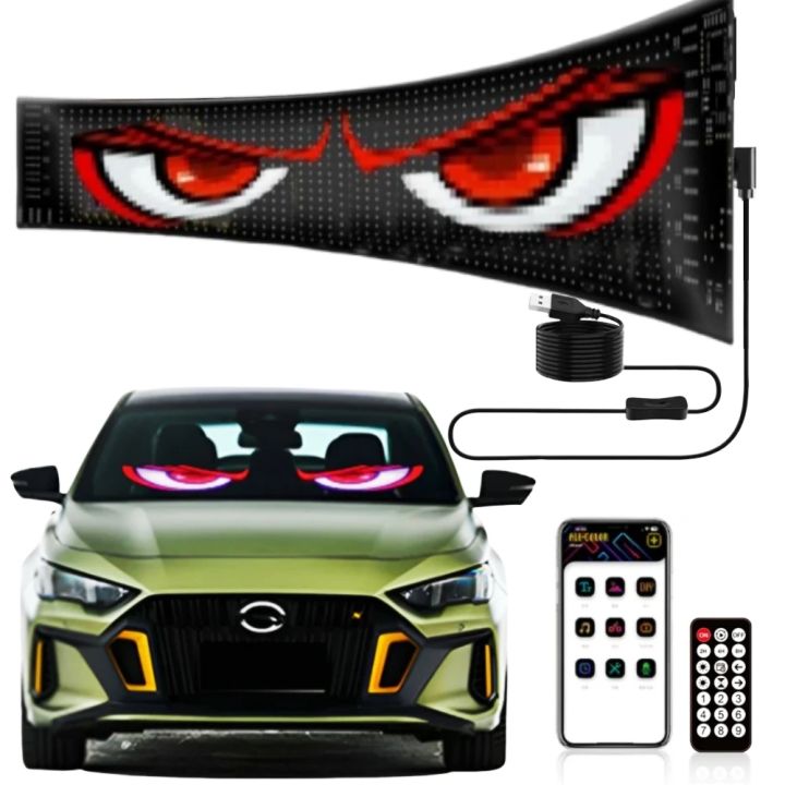 Smart Control LED Display Car Windshield Eyes LED Matrix Pixel Panel ...