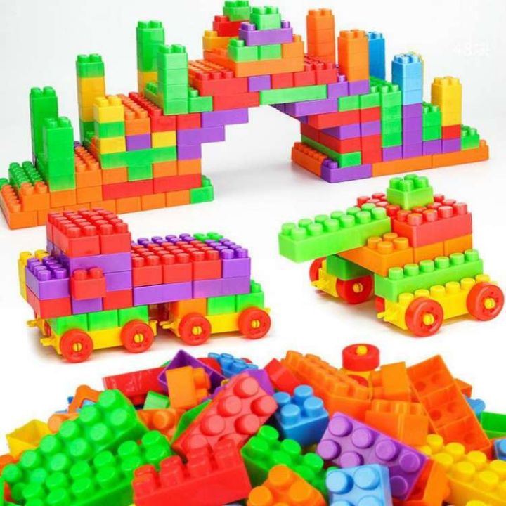 High quality Big size building box for kids with wheel multicolor ...
