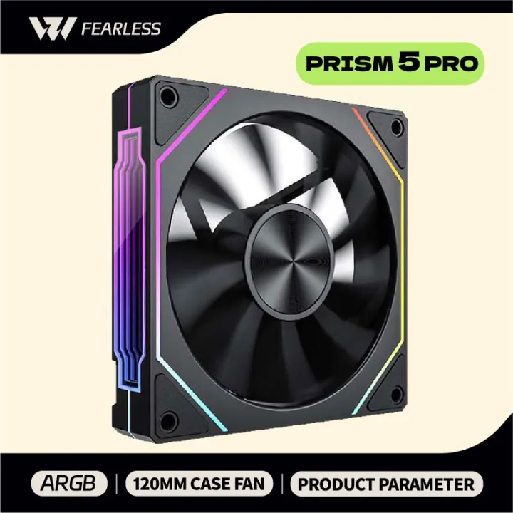 OEM PRISM 5 PRO Computer Chassis Fan 120mm 5V 3PIN ARGB 4 Pin PWM Quiet ...