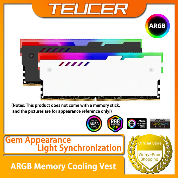 TEUCER Memory Cooling Vest ARGB Heat Sink RAM Cooling Kit Suitable For ...