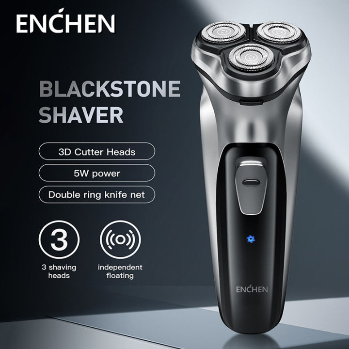 ENCHEN Blackstone Electrical Rotary Shaver for Men 3D Floating Blade ...