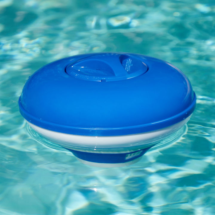 Swimming Pool Floating Chlorine Dispenser With Tablets Water ...