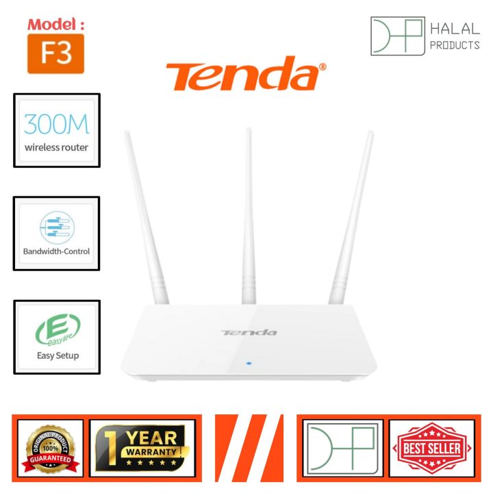 Tenda F3 300Mbps Wi-Fi Router – High-Speed Wireless Internet | Wide ...