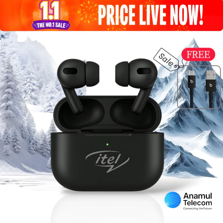 Itel Super Bass Bluetooth TWS Earbuds with Clear Sound, Touch Control ...