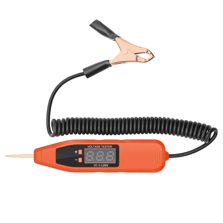 DC 5-120V Automotive Circuit Test Pen LED Digital Voltage Tester Power ...