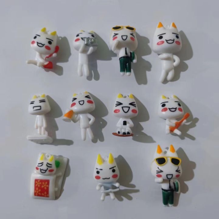 10Pcs/lot Kawaii Toro Inoue Cat Cute Action Anime Figurines Car ...