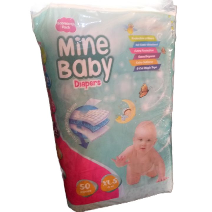Mine Baby Diapers, XL-5, 50 pcs | Daraz.pk