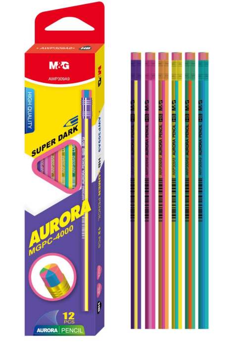 M&G High quality Cute Pencils pack 12pcs Set with free Eraser | Daraz.pk