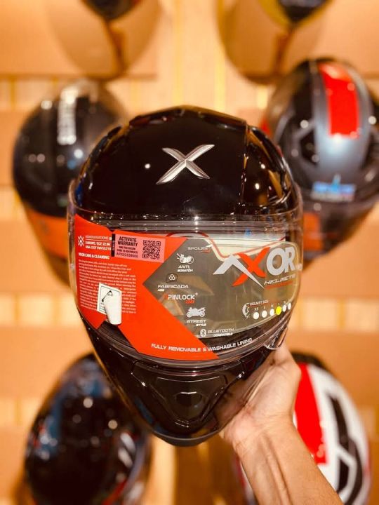 Axor apex glossy black full face helmet | Daraz.com.bd