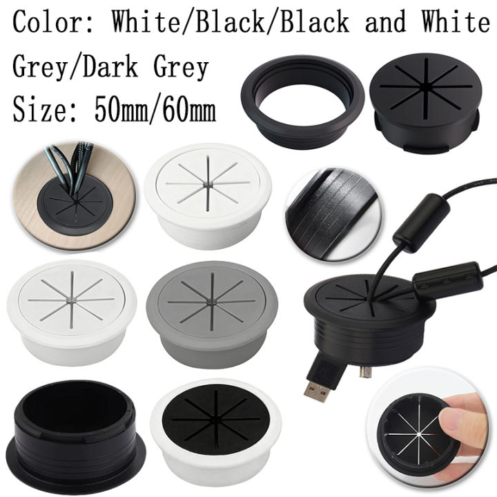50mm 60mm Cable Grommet Desk Cord Hole Cover, Wire Outlet Port ...