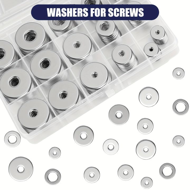 18-8(304) Stainless Steel Fender Washers, Flat Washers for Screws and ...
