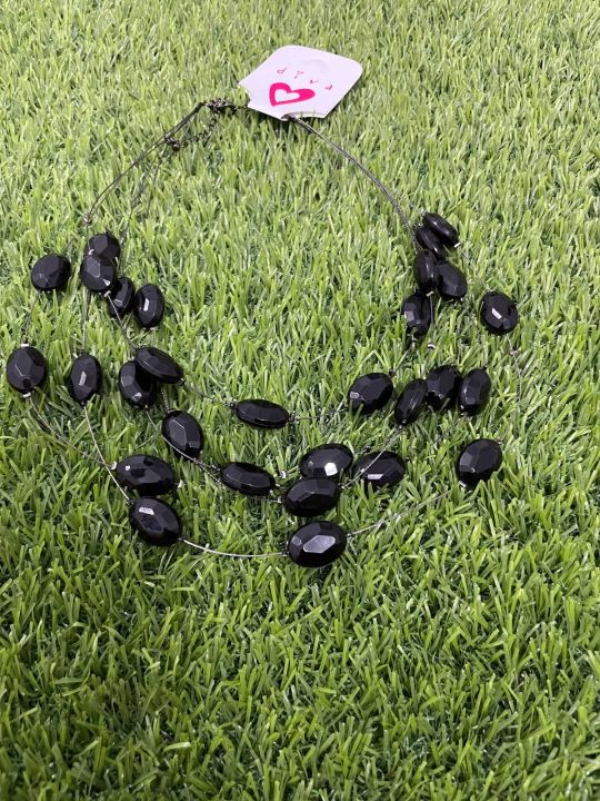 Black Pearl Mala Shining Black Beads Elegant Black Prayer Beads Dark ...