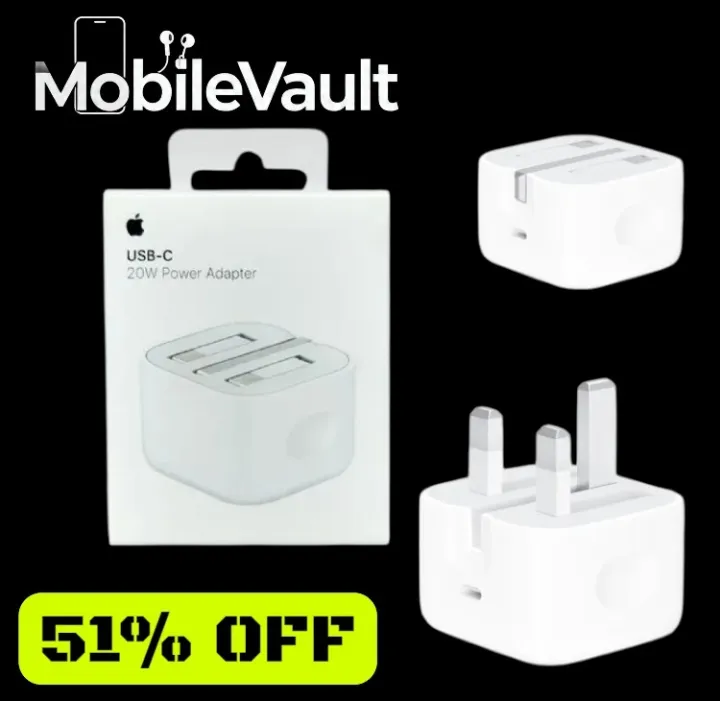 Original 20W USB-C Power Adapter Fast Charger with PD Support | Daraz.pk