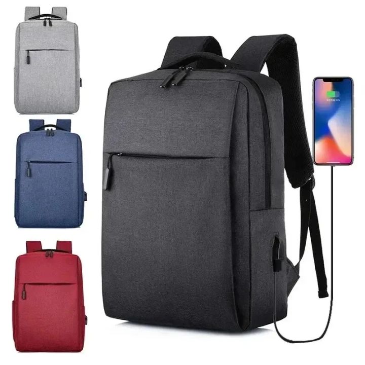 15.6 Inch Laptop Men Backpack Nylon Travel Male Laptop Backpack Usb ...