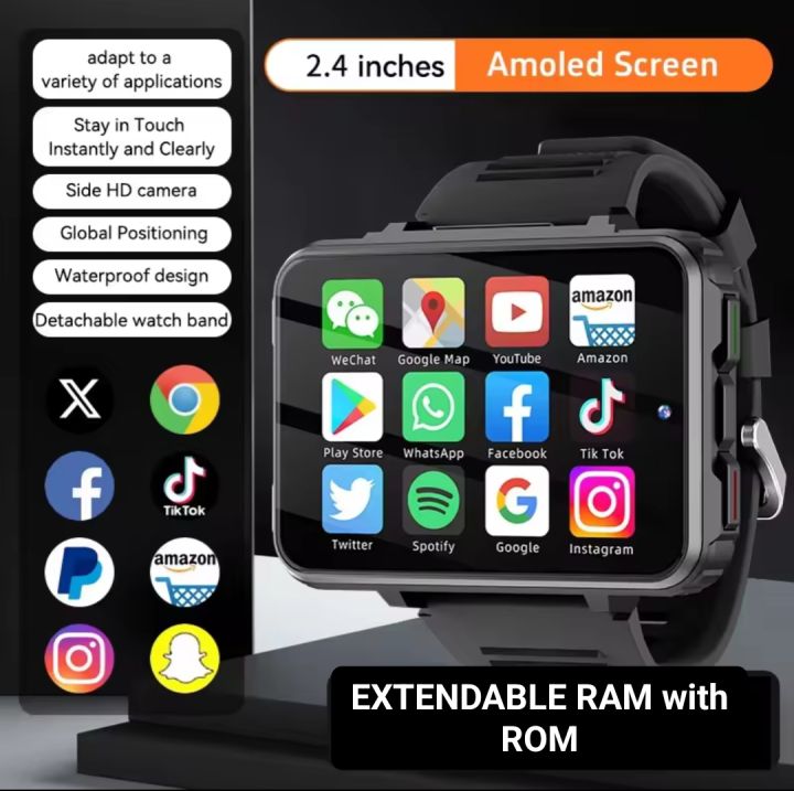 HUGE HD 5G Android Smart Watch for Big Game Video Screen Android Smart ...