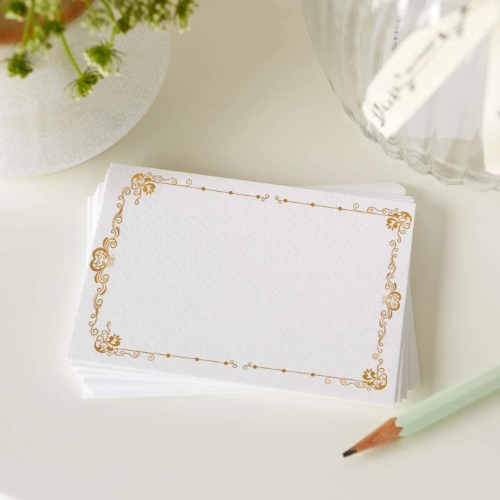 60PCS Blank Gift Notes Cards DIY Craft Small Word Business Message ...