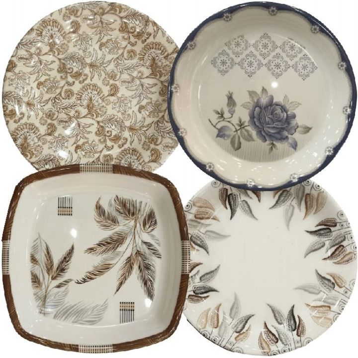 Melamine Dinner Rice plates Medium Size Double Glazed | Daraz.pk